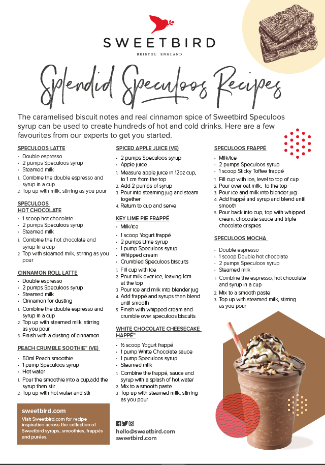 Speculoos Recipe Sheet - Sweetbird
