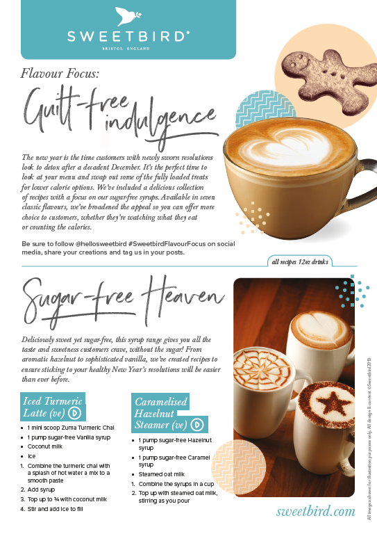 Guilt-free Indulgence Recipe Sheet - Sweetbird