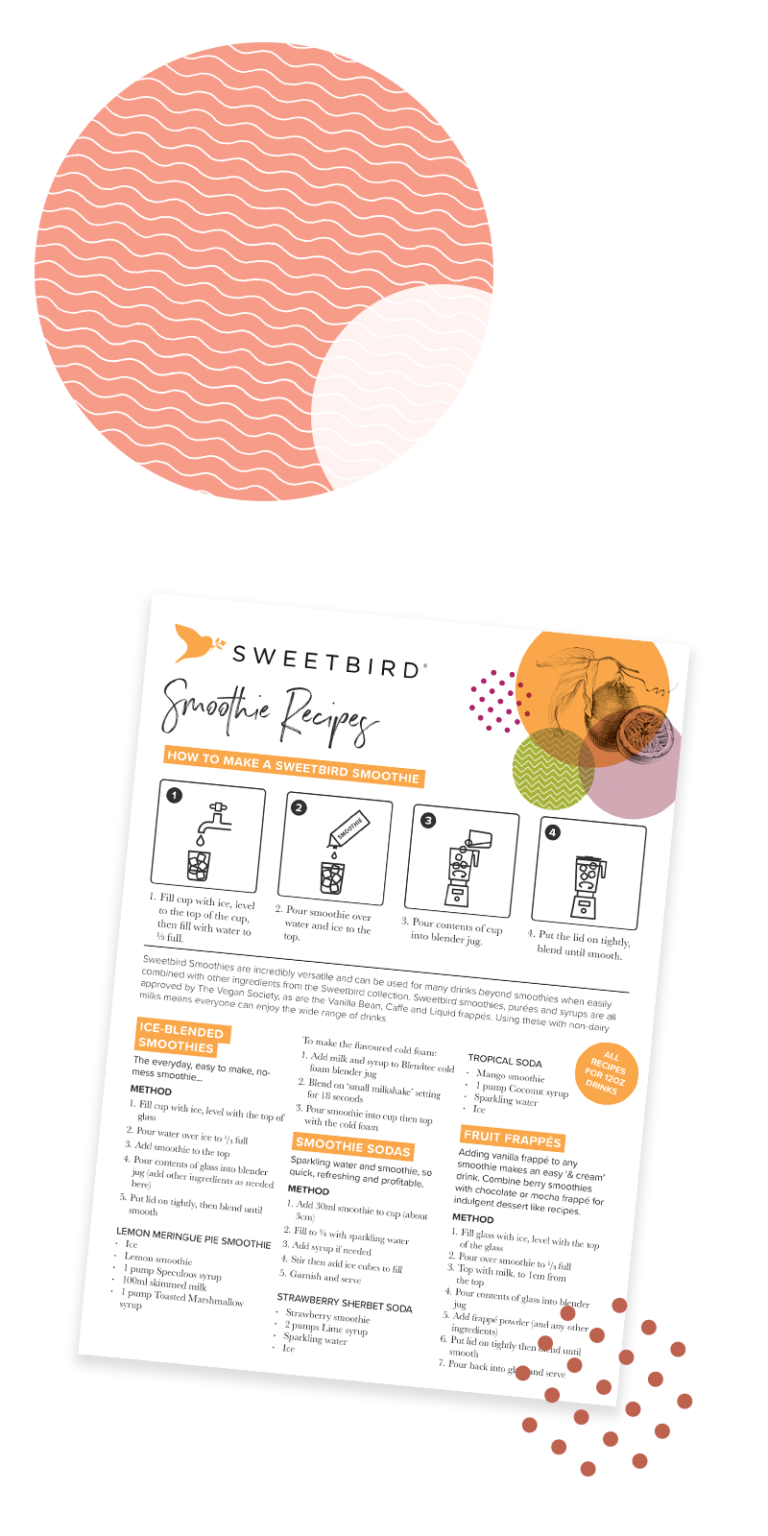 Smoothie Recipe Sheet - Sweetbird